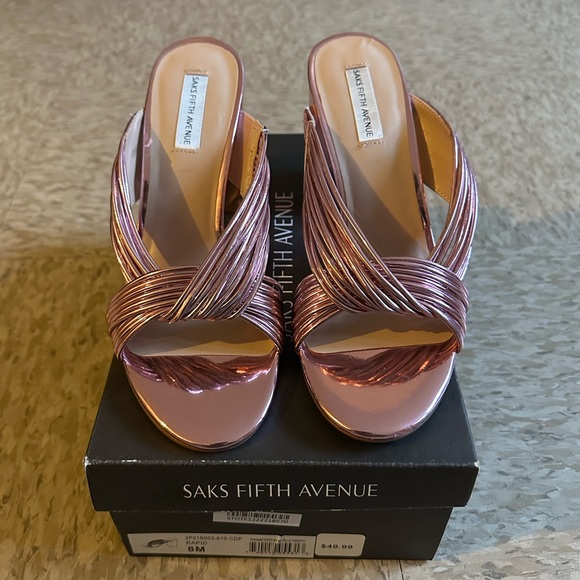 Saks Fifth Avenue | Shoes | Saks Fifth Avenue Pink Amethyst Iridescent ...